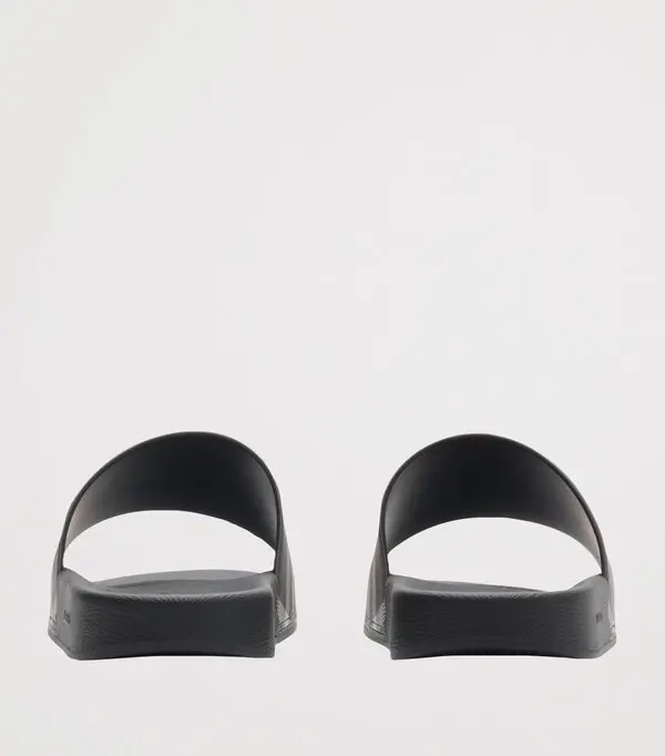 Burberry Checked Slides - Brown