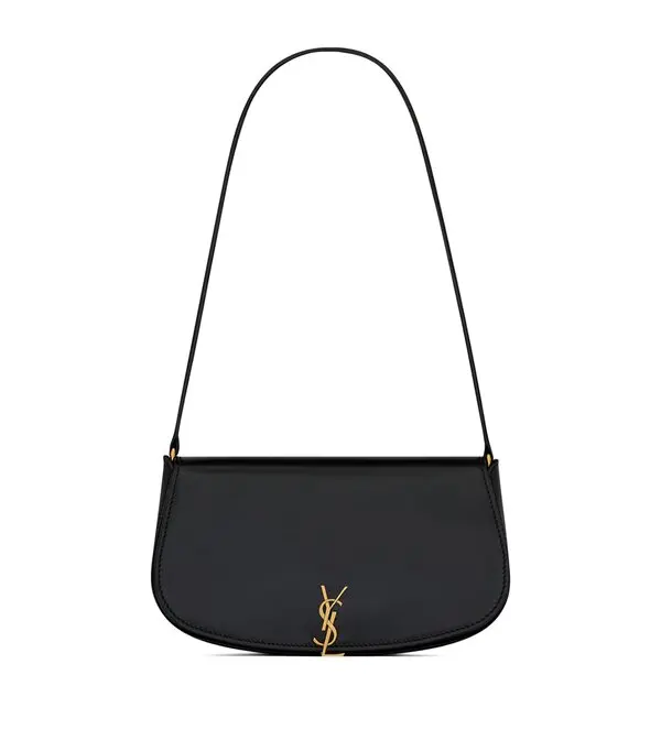 Saint Laurent Mini Leather Voltaire Shoulder Bag - Black