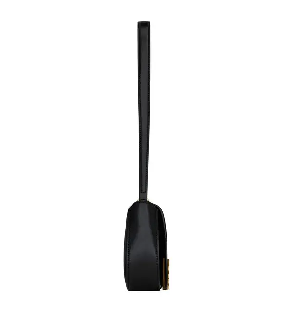 Saint Laurent Mini Leather Voltaire Shoulder Bag - Black