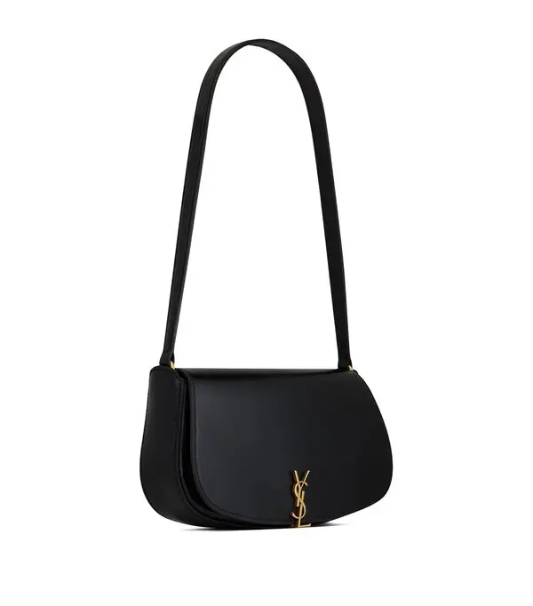 Saint Laurent Mini Leather Voltaire Shoulder Bag - Black