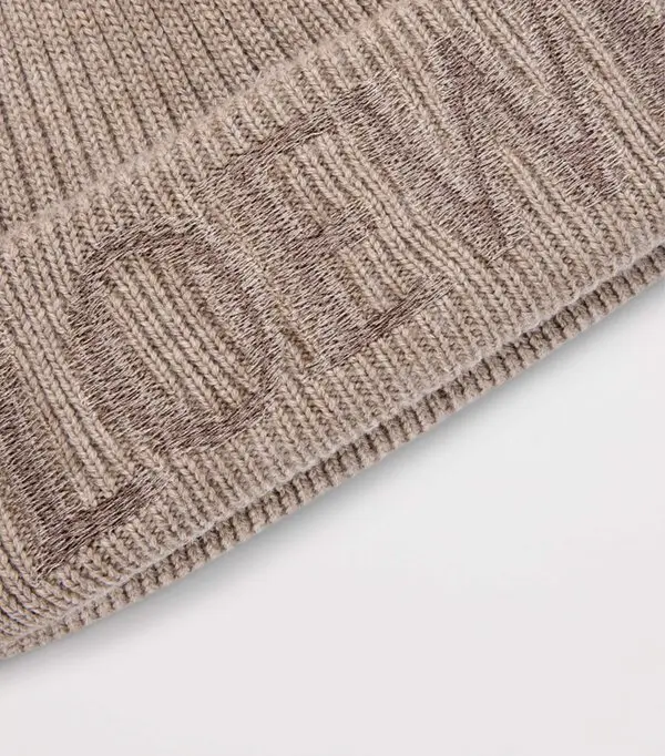 Loewe Wool Logo Beanie - Beige
