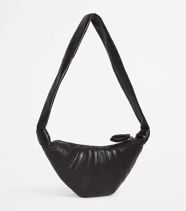 LEMAIRE Small Nappa Leather Croissant Bag - Brown