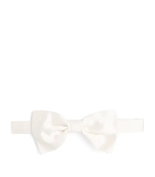 Canali Silk Bow Tie - White