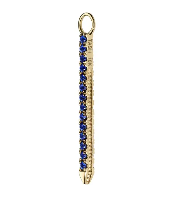 MARIA TASH Diamond And Sapphire Eternity Bar Charm - Gold