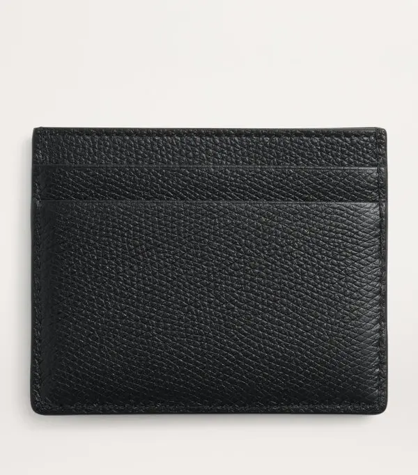 Valentino Garavani Leather Vlogo Signature Card Holder - Black
