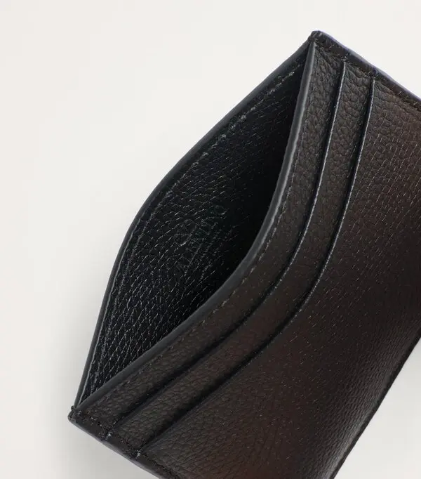 Valentino Garavani Leather Vlogo Signature Card Holder - Black