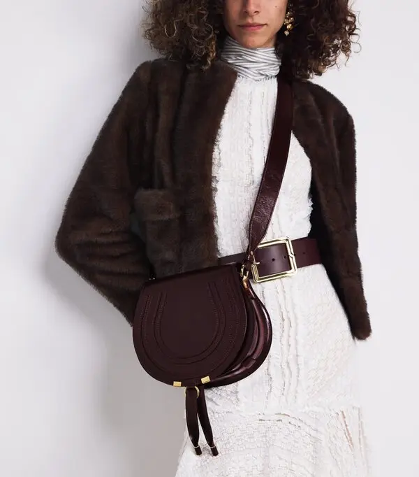 Chloé Small Leather Marcie Saddle Bag
