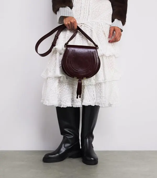 Chloé Small Leather Marcie Saddle Bag