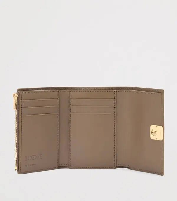 Loewe Small Leather Anagram Wallet - Brown