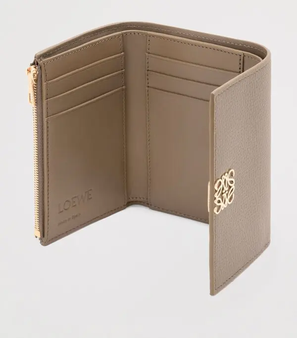 Loewe Small Leather Anagram Wallet - Brown