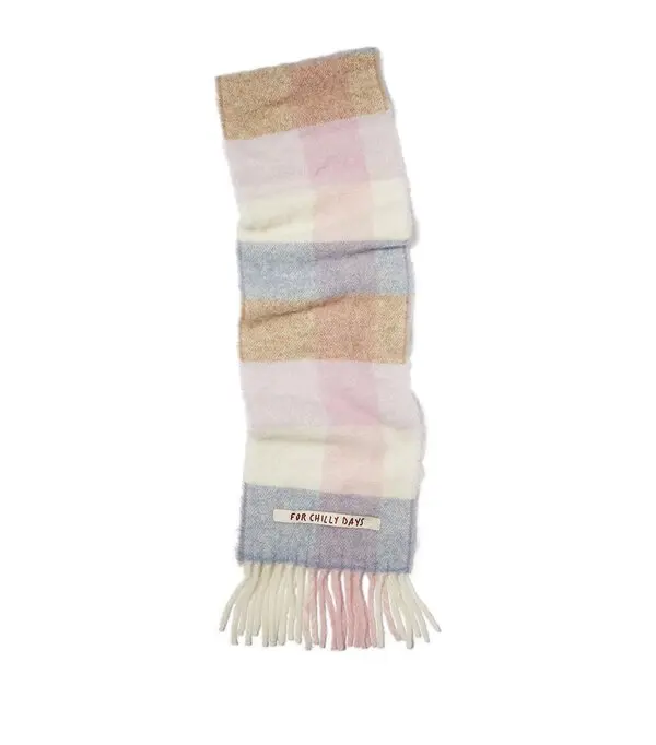 Max & Co. Check Fringed Scarf