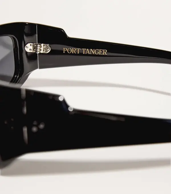 PORT TANGER Rectangular Fayaz Sunglasses - Black