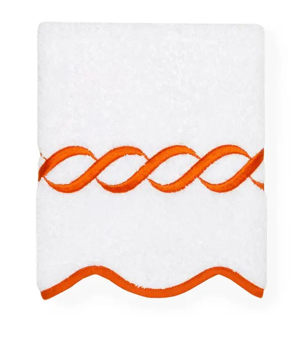 PRATESI Cotton Treccia Face Cloth - Orange