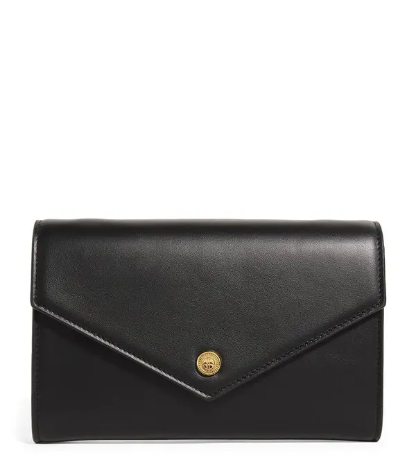 Harrods Leather Chain Wallet - Black