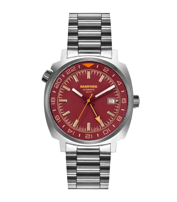 BAMFORD LONDON Stainless Steel Gmt Watch - Red