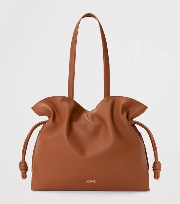 Loewe Large Leather Flamenco Shoulder Bag - Brown