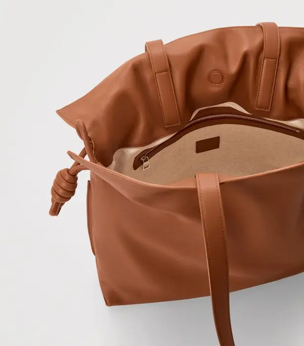 Loewe Large Leather Flamenco Shoulder Bag - Brown