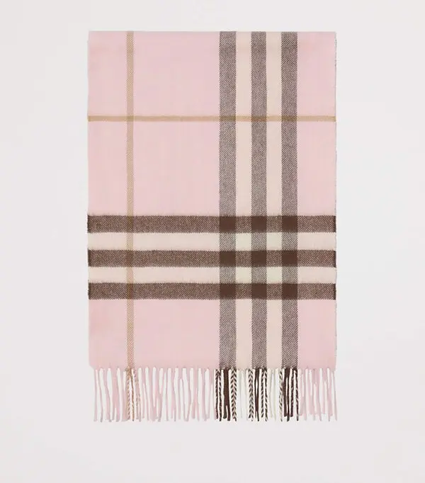 Burberry Cashmere Check Scarf - Pink