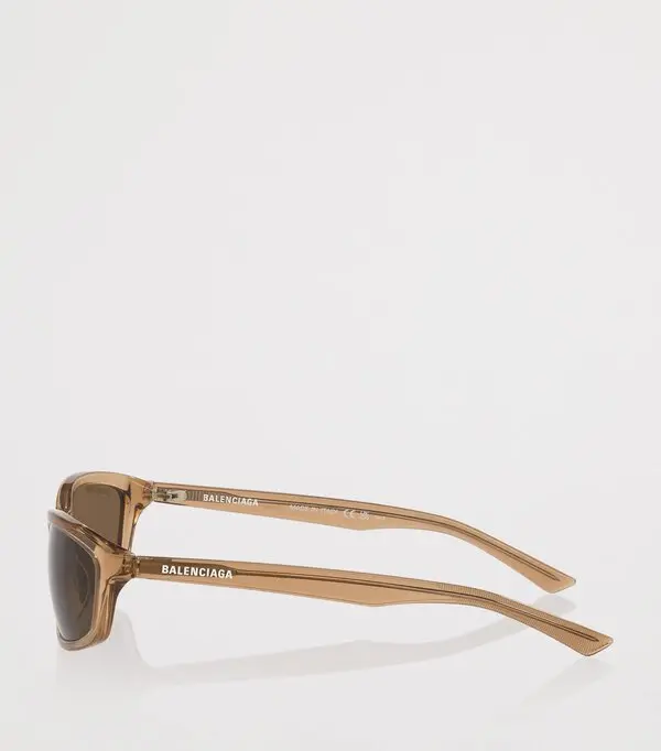 Balenciaga Acetate Rectangular Sunglasses - Brown