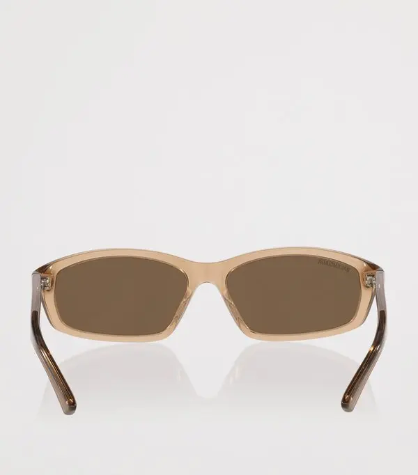 Balenciaga Acetate Rectangular Sunglasses - Brown