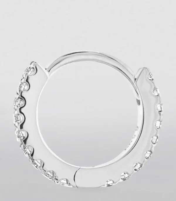 MARIA TASH Diamond Eternity Single Hoop Earring - White