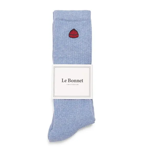 LE BONNET Cotton-blend Socks - Blue