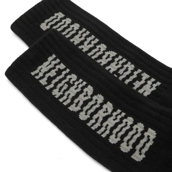 NEIGHBORHOOD Shift Logo Socks - Black