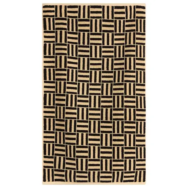 BAINA Saroma Bath Mat - Sand/noir
