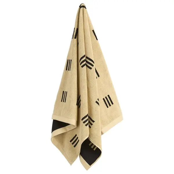 BAINA Claremont Bath Towel - Sand/noir