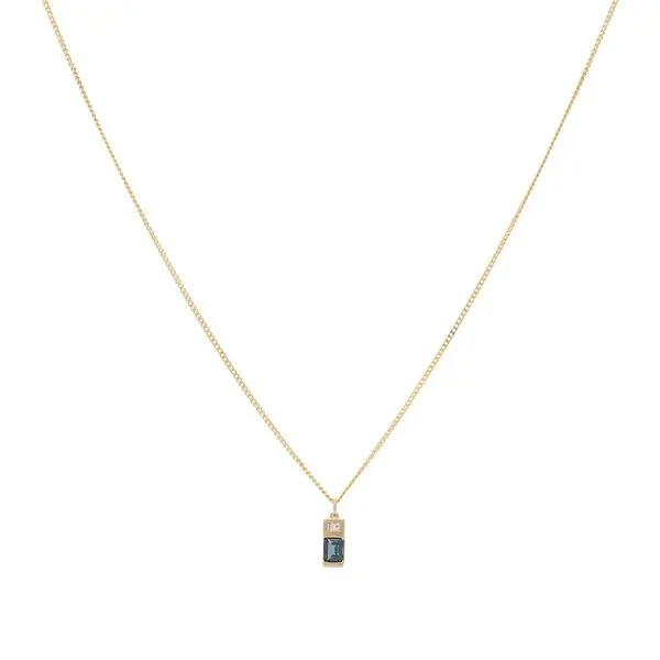 Miansai Everett London Blue Topaz Pendant Necklace - Blue/gold