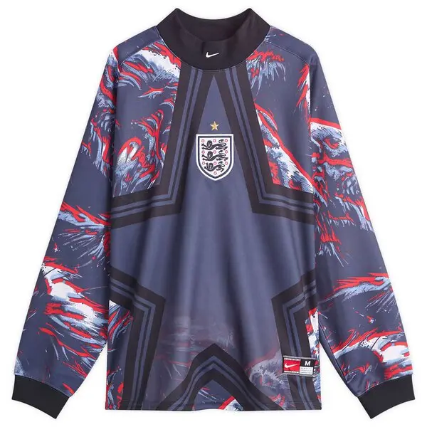 Nike England 2025 Goalkeeper Long Sleeve Shirt - Black/obsidian/white