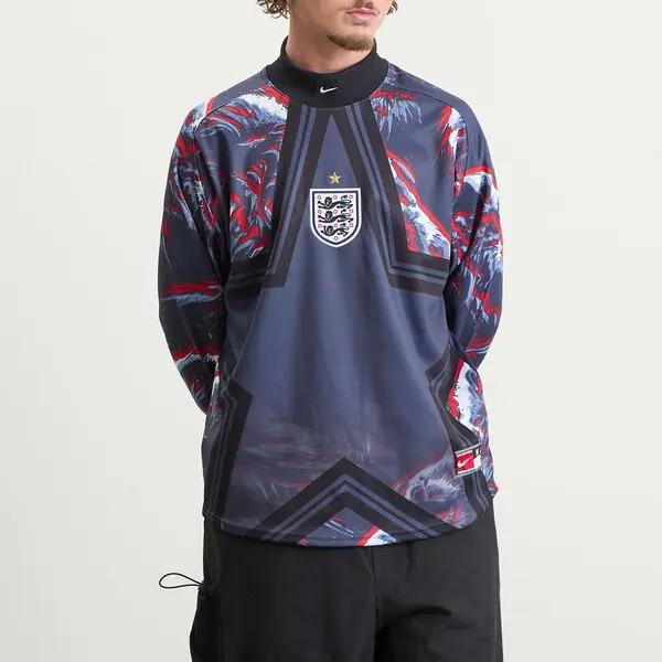 Nike England 2025 Goalkeeper Long Sleeve Shirt - Black/obsidian/white