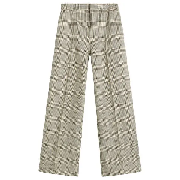 STEL Check Straight Leg Trousers