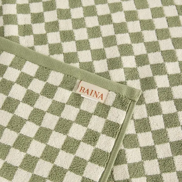 BAINA Beppu Bath Mat - Sage/chalk