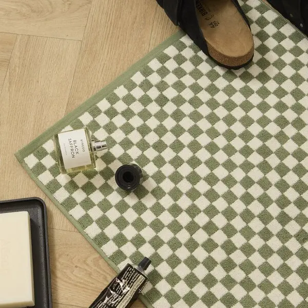 BAINA Beppu Bath Mat - Sage/chalk