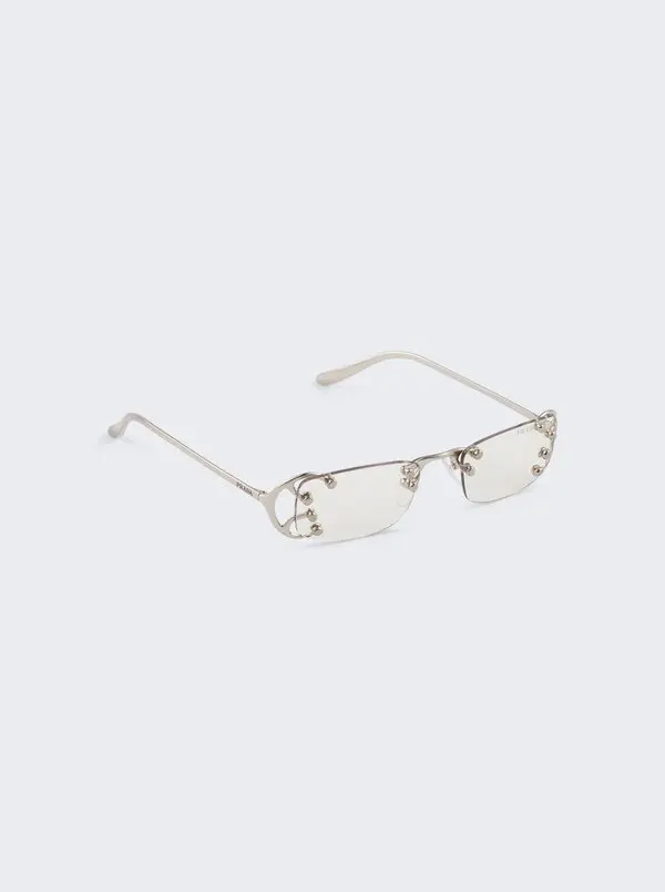 Prada Rectangular Rimless Glasses