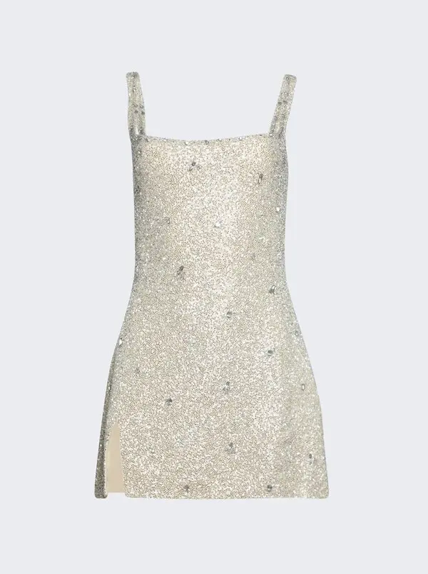 CLIO PEPPIATT Pamela Mini Dress - Silver