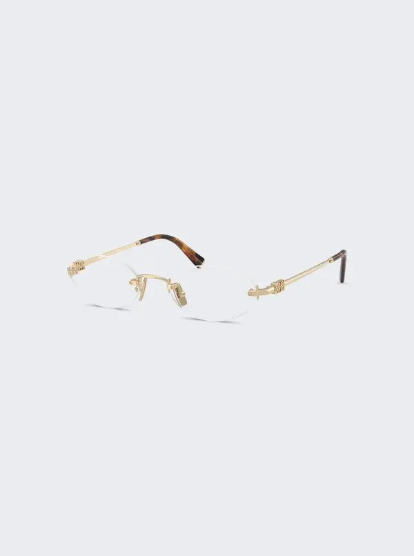 Miu Miu Rimless Oval Eyeglasses
