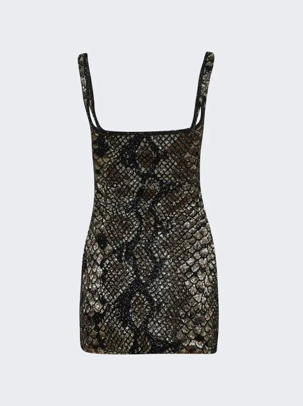 Clio Peppiatt Medusa Mini Dress - Gold