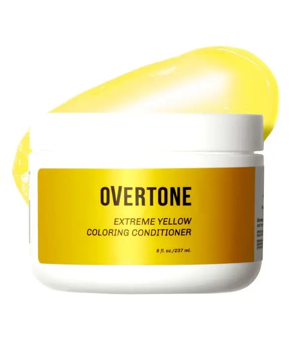OVERTONE Color Depositing Hair Mask – Semi-permanent Hair Dye + Deep Conditioner - Extreme Yellow
