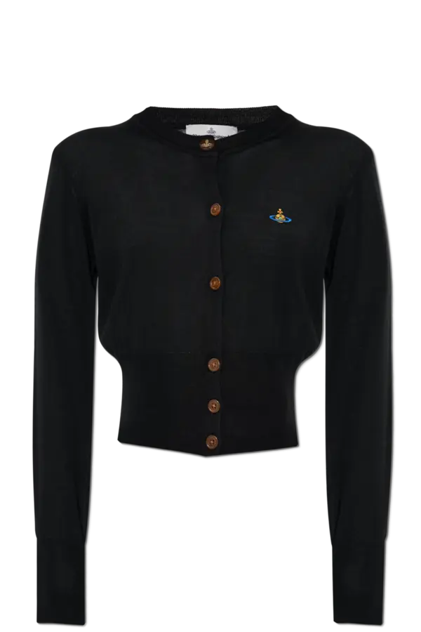 VIVIENNE WESTWOOD Logo Cardigan - Black