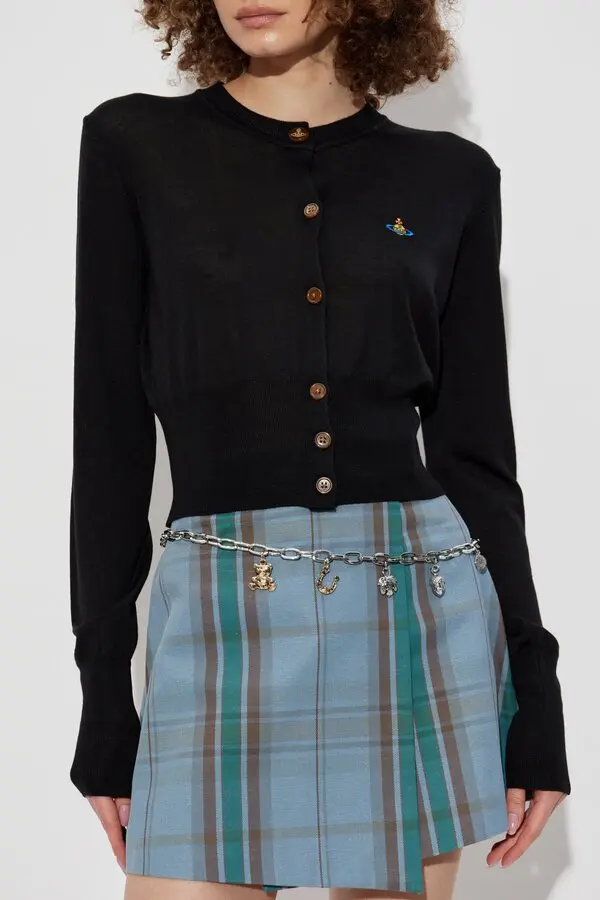 VIVIENNE WESTWOOD Logo Cardigan - Black