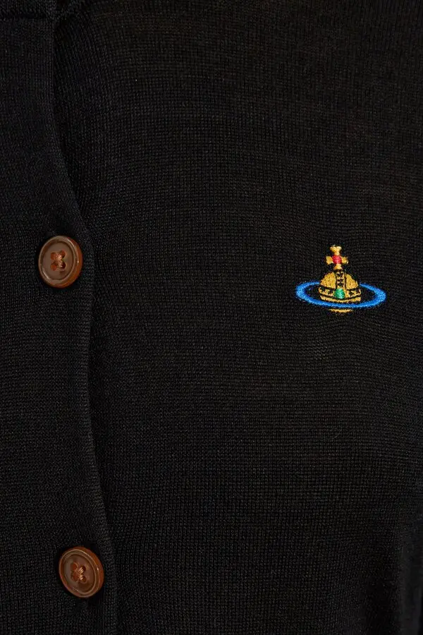 VIVIENNE WESTWOOD Logo Cardigan - Black