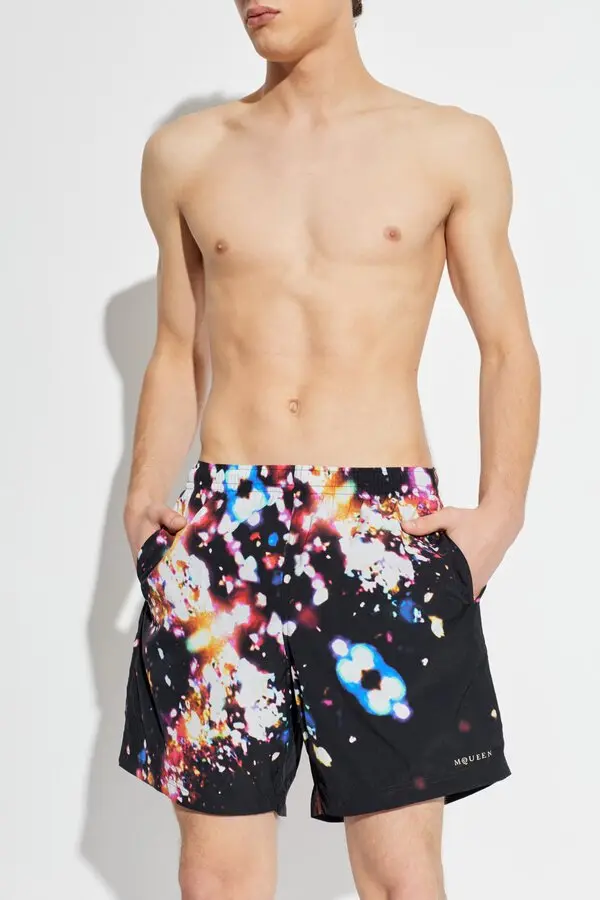 Alexander McQueen Logo Swim Shorts - Black