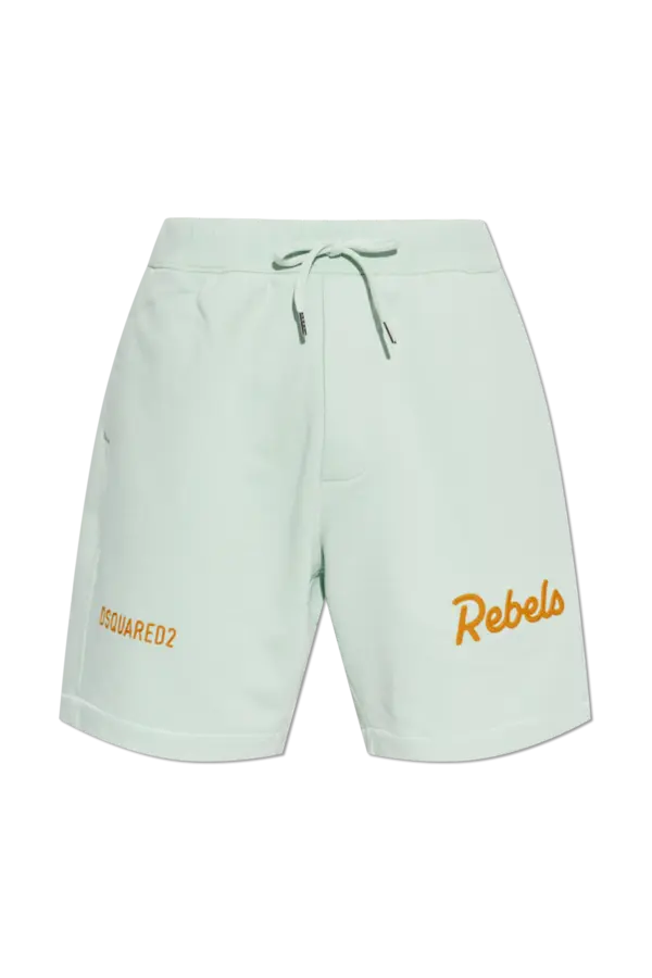 Dsquared2 Shorts With Embroidered Logo - Green