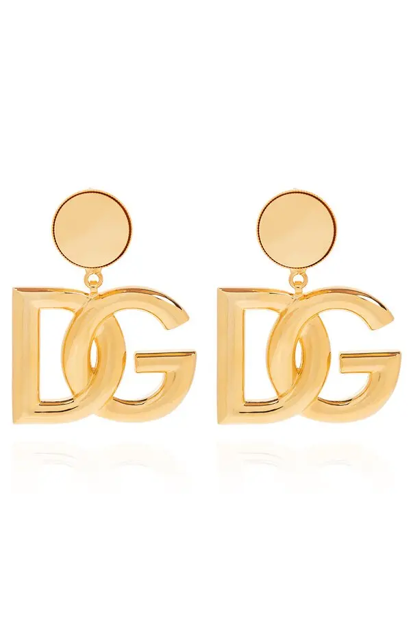 Dolce & Gabbana Logo Clip-on Earrings - Gold