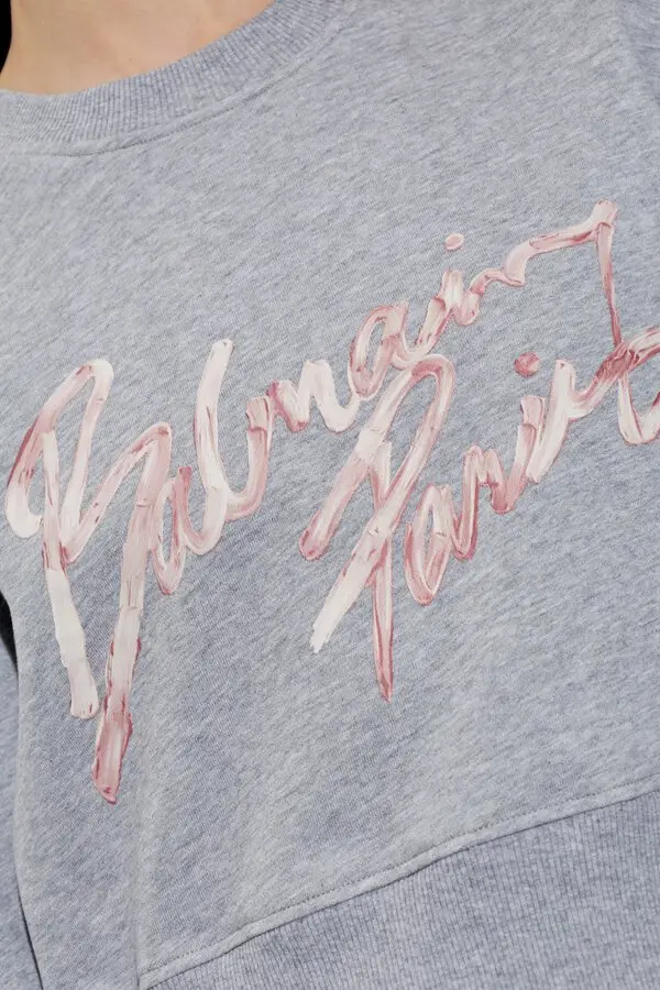 Balmain Short Loose-fit Sweatshirt - Grey
