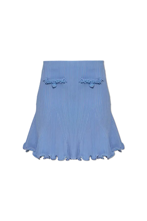 SELF-PORTRAIT Mini Skirt With Bead Embellishments