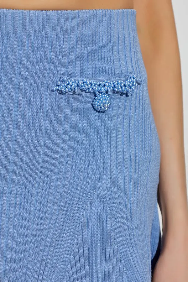 SELF-PORTRAIT Mini Skirt With Bead Embellishments