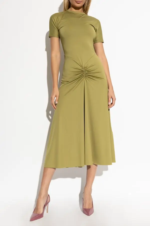 Victoria Beckham Dress With Draping - Green